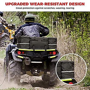 KEMIMOTO ATV Bag, 59L Large ATV Cargo Bag With Insulated Bags, Waterproof 4 Wheeler Storage Rear Rack Seat Bag Universal Compatible With Polaris Sportman Fourtrax Can Am Kawasaki Yamaha Artic Cat