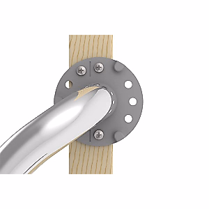 HEALTHCRAFT Plus Series Towel & Robe Hook, Bath & Shower Grab Bars, Shower and Bathroom Safety, Stainless-Steel, Wall-Mounted Heavy Duty for Elderly, Seniors or Handicap/Up to 500Lbs/ Polished Chrome