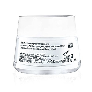 Vichy Nutrilogie 2 Intense Moisturizer for Very Dry Skin, 24-Hour Hydration Daily Face Cream to Strengthen and Soothe Skin, Non-Greasy Finish, 1.69 Fl Oz (Pack of 1)
