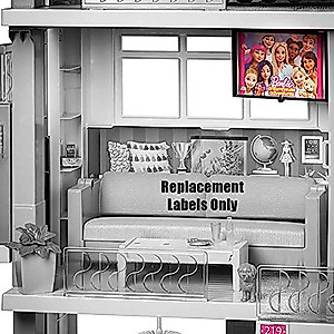 Barbie Replacement Parts Dreamhouse ~ FHY73 - Includes 9 Replacement Labels for The Dreamhouse Adventure Dollhouse