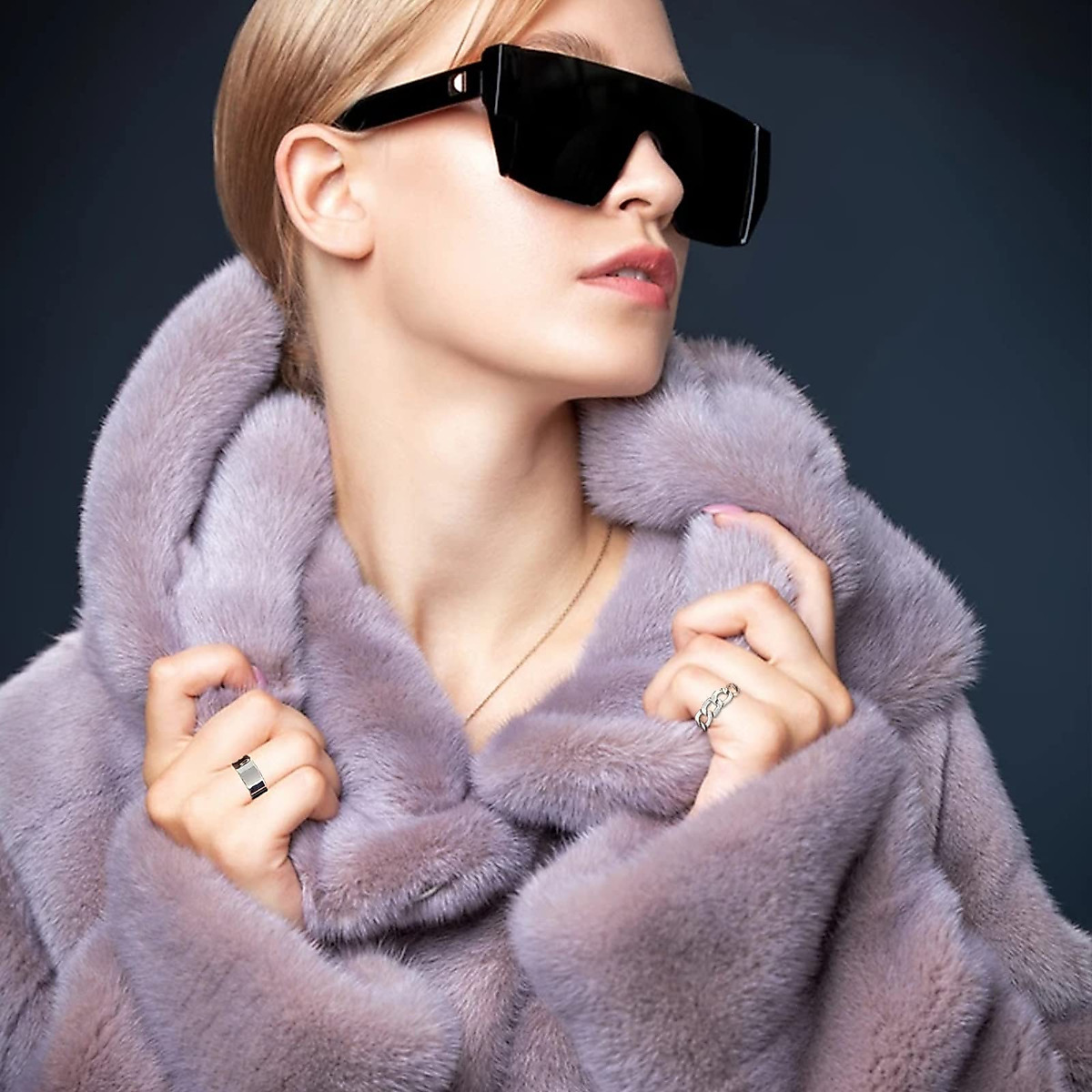 Punk Gothic Vintage Chain Finger Rings Set for Women Men TNovelty Gothic Cross Open Adjustable Rings Stackable Silver Knuckle Rings, Copper, copper,