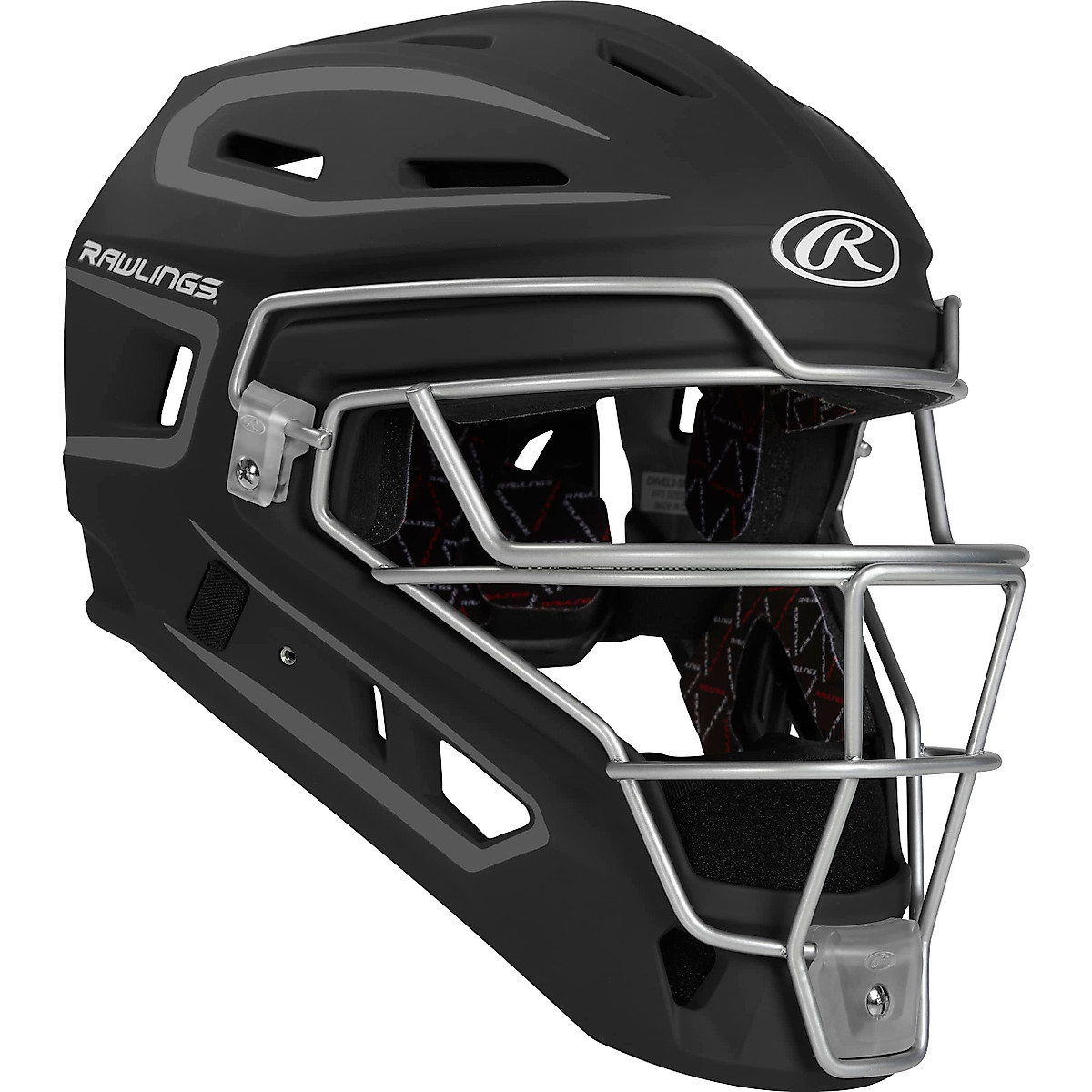 Rawlings | VELO 2.0 Catcher's Helmet | Baseball | Junior (6 1/2" - 7") | Black/Graphite