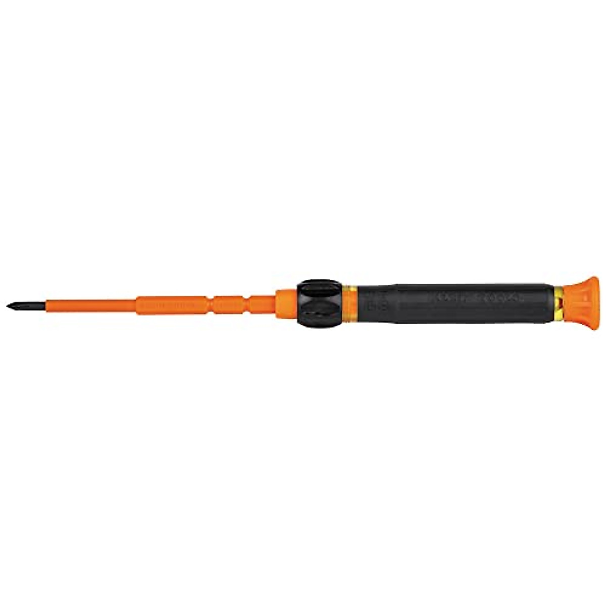 Klein Tools 32581INS Precision Screwdriver, 2-in-1 Insulated Screwdriver with No. 0 Phillips and 1/8-Inch Slotted Bits