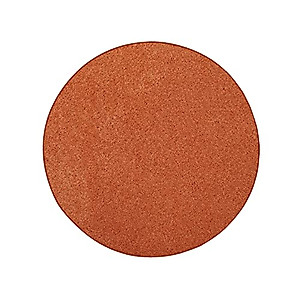 Furnish my Place Modern Plush Solid Color Rug - Orange, 2' Round, Pet and Kids Friendly Rug. Made in USA, Area Rugs Great for Kids, Pets, Event, Wedding