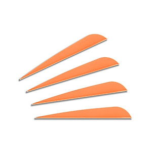 Letszhu Arrows Vanes 4 Inch Plastic Feather Fletching for DIY Archery Arrows 50 Pack (Orange)