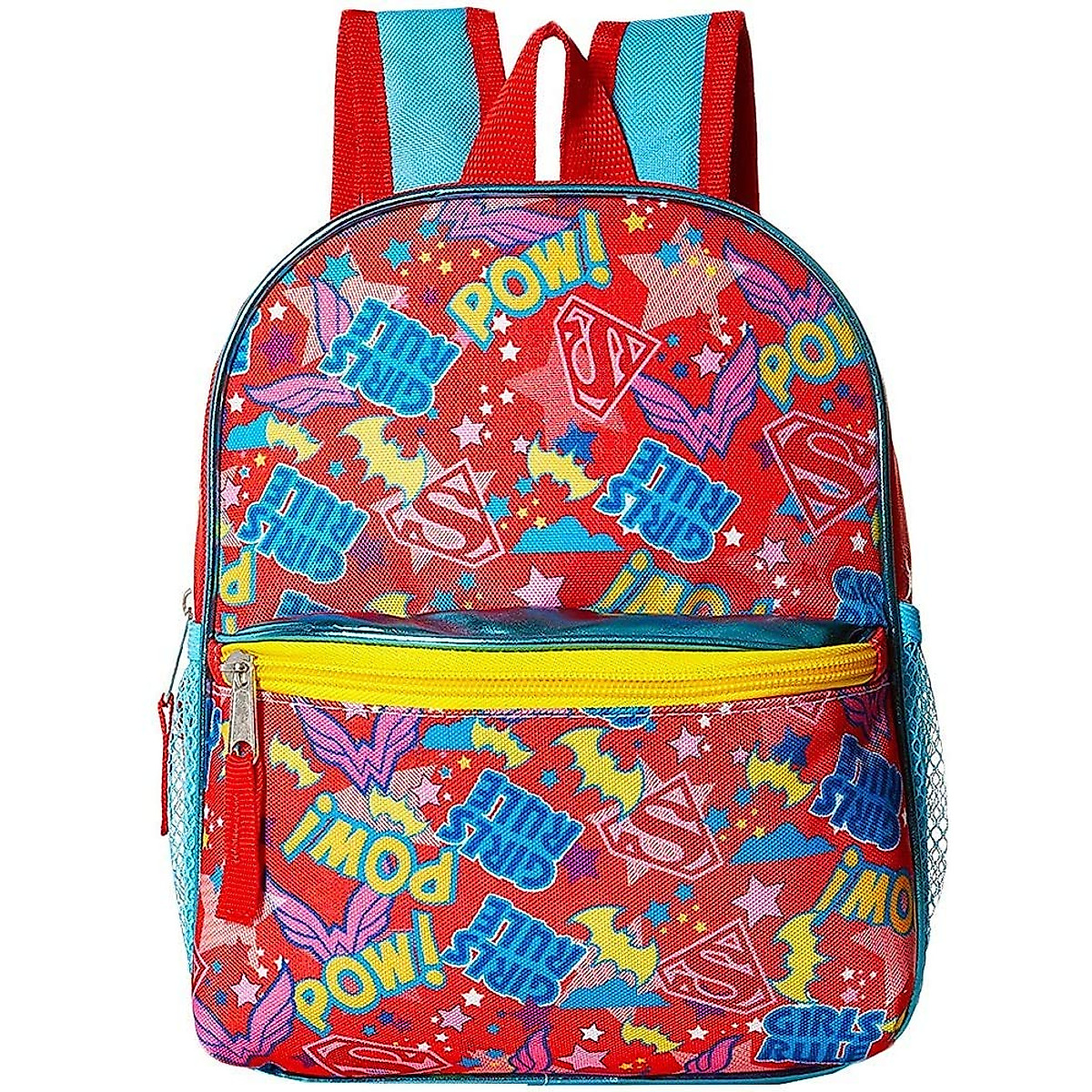 Super Hero Girls Toddler Preschool Backpack - Deluxe 11 Inch Superhero Mini Backpack Featuring Supergirl and Batgirl Logos