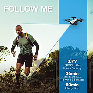 Contixo F16 FPV Drone with Camera for Kids - 2.4G RC Quadcopter Drones for Kids and Beginners with 6-Axis Gyro, 1080P HD Camera, Follow Me Mode, Gesture Control, Headless Mode, WiFi, 2 Batteries