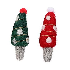 jojofuny 6pcs Felt Christmas Tree Garland Decor Christmas Decor Christmas Felt Ornament Kit Christmas Needle Felting Kit Reindeer Felt Craft Ornament Christmas Tree Pendants Xmas Pendants