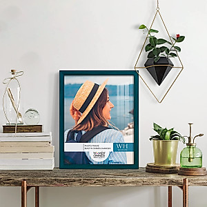 Renditions Gallery 11x14 inch Picture Frame Ocean Blue Wood Grain Frame, High-end Modern Style, Made of Solid Wood and High Definition Glass for Wall and Tabletop Photo Display