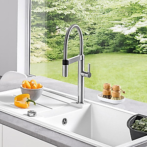 SUBEKYU Bamboo Dish Scrub Brushes, Bubble Up Bamboo Dish Brush Set with Brush Tray, Kitchen Wooden Cleaning Scrubbers Set for Washing Cast Iron Pan/Pot, Natural Sisal +Coconut Palbristles, Set of 2