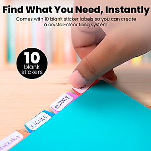 Yoobi Index Card Organization Set - 4 Pack - 3x5 Index Cards with Colorful Tab Dividers in Index Card Cases - 100 Cards Per Box, College Ruled Index Cards, Index Card Dividers Sticker Labels - 4 Pack