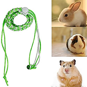 5 Pack Adjustable Hamster Harness Small Animal Bell Harness Rope Harness Small Animal Safety Rope with Bell for Chinchilla Rabbit Hamster Guinea Pig Squirrel Small Animal