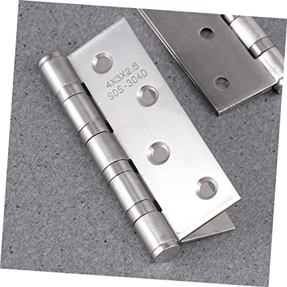 DOITOOL 6 Pcs 4 Home Furniture Hardware Interior Hinge with Screws Folding Door Hinge Folding Hinge Plated Hinge Bearing Steel Hinge Mute Flat Hinge Door Loose-Leaf Hinge Bearing Household