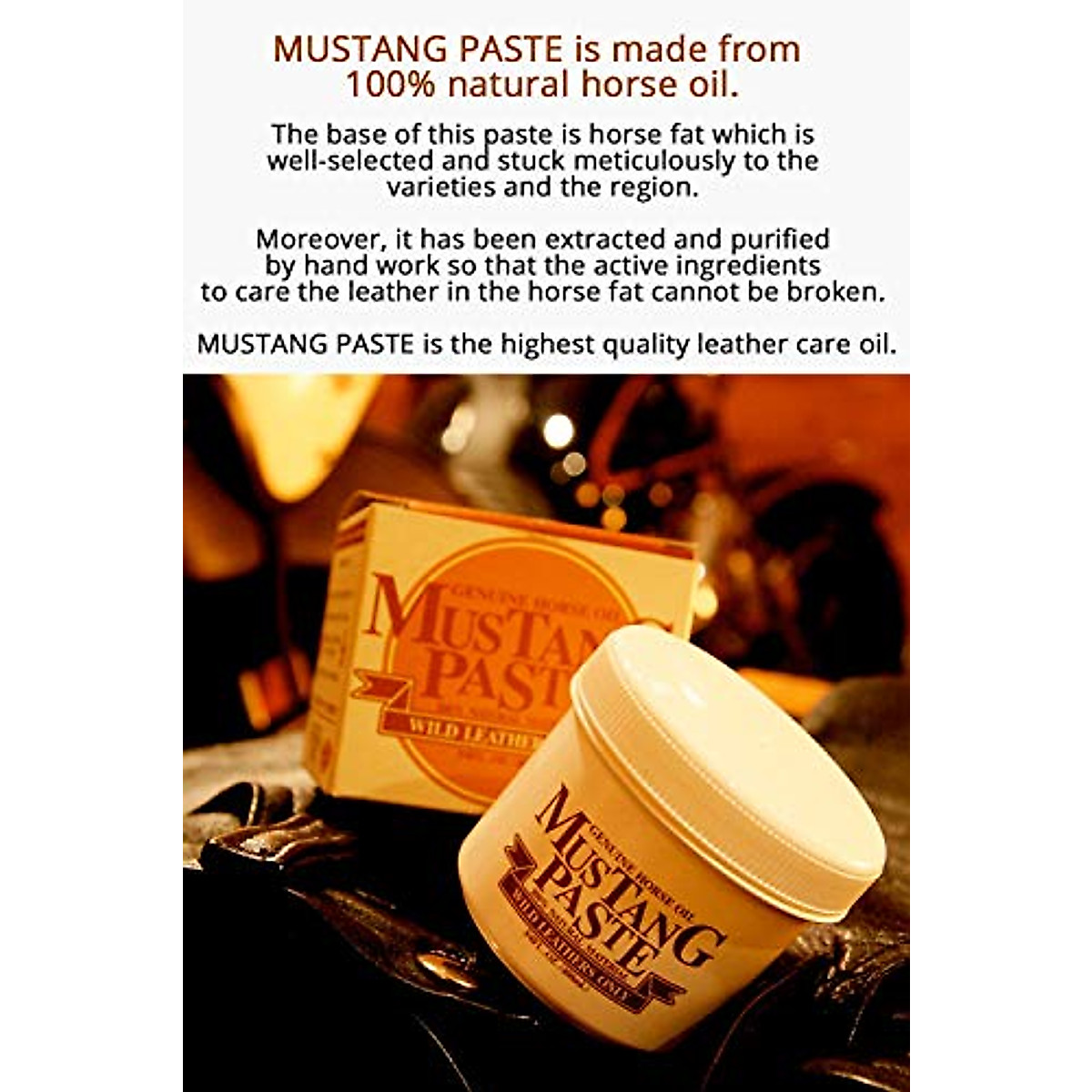 CAPT.STYLE Mustang Paste 100ml 3/4 fl. oz Includes Original Logoed Microfiber Cloth Made in Japan