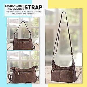 Katloo Medium Hobo Bag Women Purse Handbag PU Leather Crossbody Bag Shoulder Phone Pouch Tote Bags Ladies Satchel Wallet(Coffee)