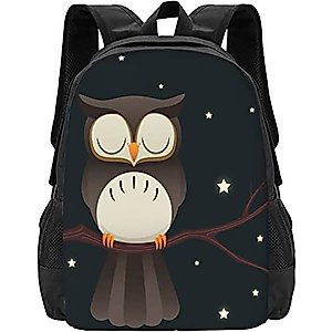 Sleepy Owl Casual Backpack School Bag Laptop Travel Backpack for Men Women