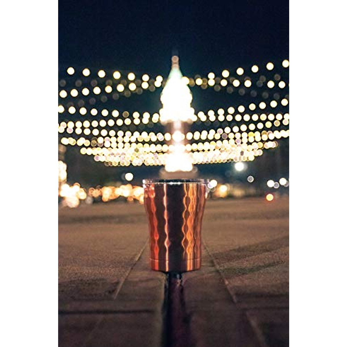 Seriously Ice Cold SIC 12oz Insulated Travel Tumbler Mug, Premium Double Wall Stainless Steel, Leak Proof BPA Free Lid (Hammered Copper)