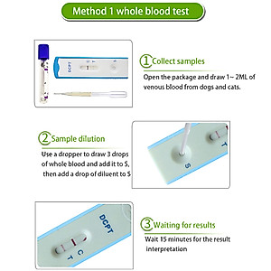 Pet Dog Pregnancy Pregnant Test Paper Strip,Fast and Accurate Detection Includes All Required Accessories,for Dog Cat Veterinaria Disposable Pet Clinic Equipment (3PCS)