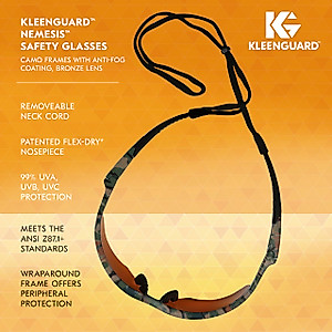 KLEENGUARD V30 Nemesis Safety Glasses (19644), Bronze Lenses with Camo Frame, 12 Pairs / Case