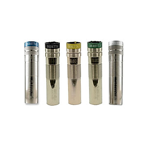 Beretta OptimaChoke High Performance 20mm Extended 12Ga Skeet Choke Tube with Alumimum Band, Silver with Blue Band