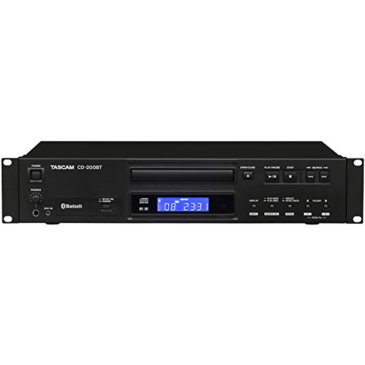Tascam CD-200BT Rackmount Professional CD Player with Bluetooth Wireless
