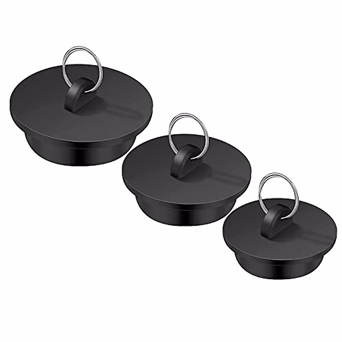 Drain Plug, 3 Pieces Sink Plug Sink Plug 3 Sizes Plug Drain Plug Bath Plug Bathtub Sink Plug for Sink Kitchen and Bathroom