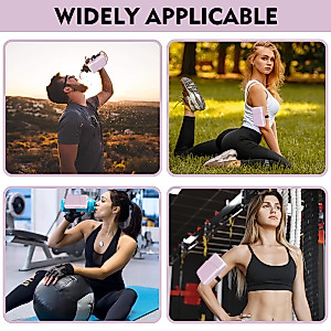 Silicone Water Bottle Pouch for Stanley, Stanley Fanny Pack with Pocket, Stanley Cup Accessories for Stanley Quencher Stanley IceFlow 20 oz 30 oz 40 oz, for Phone, Card, Key, Wallet, Earphone (Purple)