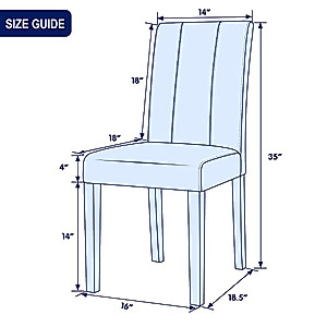 subrtex Leather Dining ding Room Chairs Set of 2, Chocolate