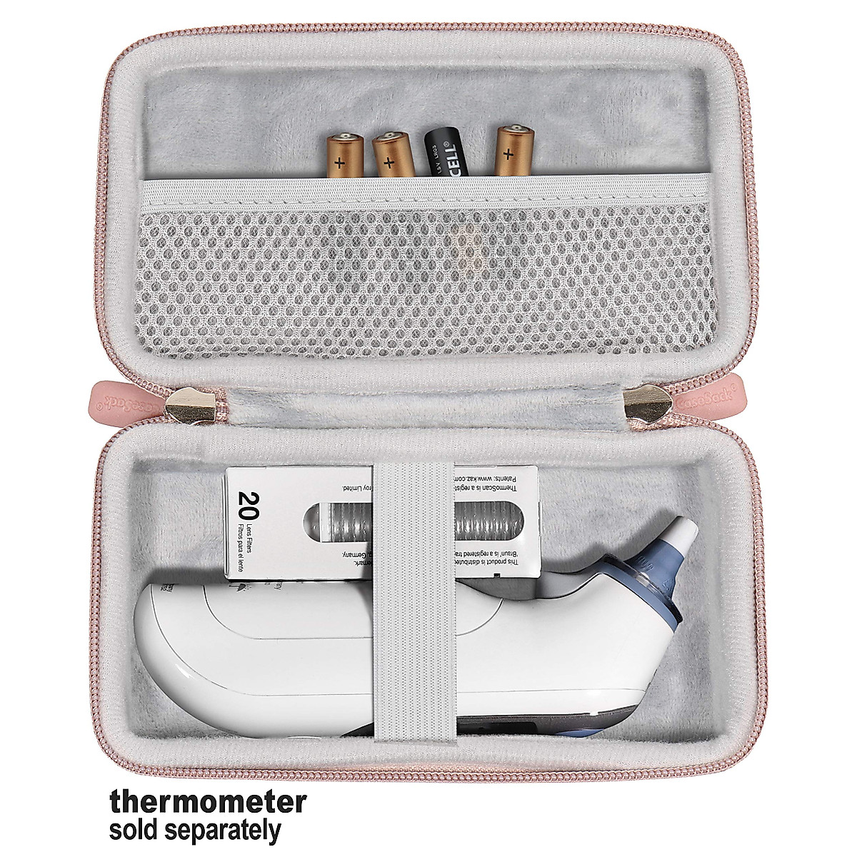 CaseSack Case for Thermometer Like Braun ThermoScan 7, 7+, 5 IRT6500, 3 Braun Digital Ear Thermometer, iHealth, MILDSIX, KDT, EasyEast, CandyCare, Health & Health, LAMIG, Hugum, GoodBaby