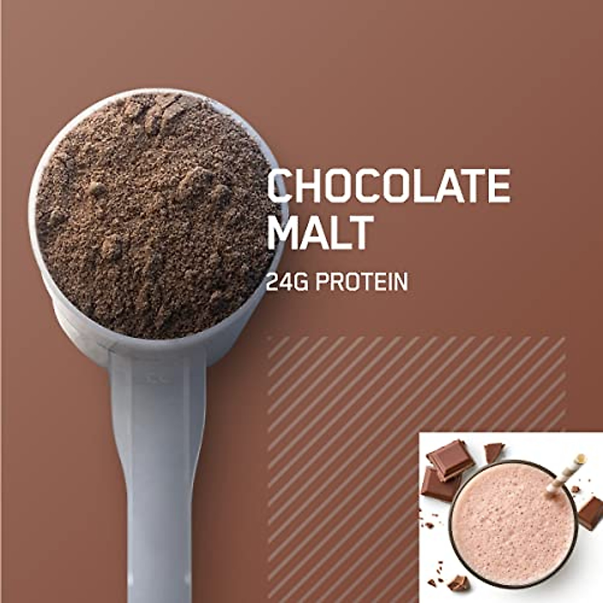 Optimum Nutrition Gold Standard 100% Whey Protein Powder, Chocolate Malt, 5 Pound (Packaging May Vary)