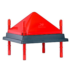 RentACoop Chick Brooder Heating Plate and Anti-Roost Cone Set - Brooder Heat Plate Warms Up to 20 Chicks - Chick Heater with 25 Adjustable Heights and 22 Watts - Safer Than Heat Lamps - 12" x 12"