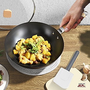 LUX Décor 23 PCS Kitchen Utensils Set - Non-Stick and Heat Resistant Nylon Cooking Spatula Set with Stainless Steel Handles - Kitchen Essentials Tools and Gadgets - Grey