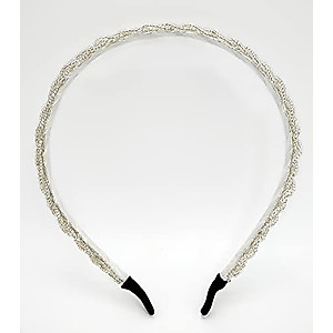 bodbop XINGZHE Crystal Hair Band for Women Headband Fashion Hair Bands Girls Beads Head Hoop Clips Metal Beaded Hairband Beauty Care Elegant Bling Headwear Accessory Wedding Bride