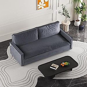 YUNLife&Home Pull Out Sleeper Sofa Bed,Convertible Futon Loveseat Sofá 3-in-1,Chaise Lounge Chair Velvet Upholstery 2-Seat Couch Reversible Folding Guest Daybed,USB Port,Queen Size,600lb Capacity