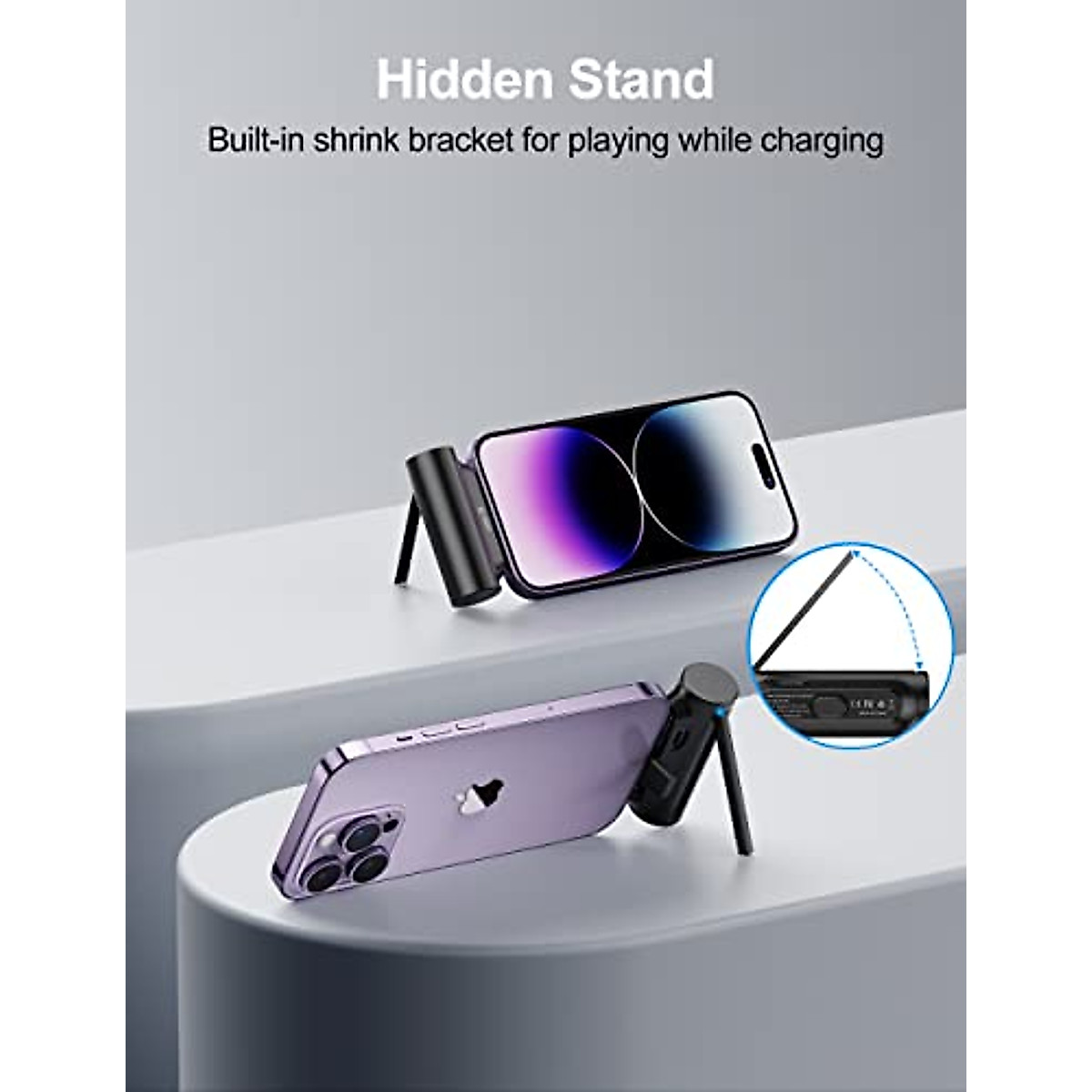 EMNT Mini Portable Charger for iPhone, 6000 mAh Fast Charging 18W PD Ultra-Compact Phone Power Bank, Small External Battery Pack Compatible with iPhone 13/12 Pro Max/11/XS/XR/X/8/7/6s/Plus and More.