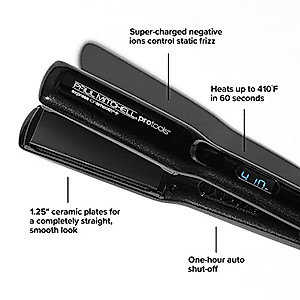 Paul Mitchell Pro Tools Express Ion Smooth+ Ceramic Flat Iron, Adjustable Heat Settings for Smoothing + Straightening, 1.25" (Pack of 1)