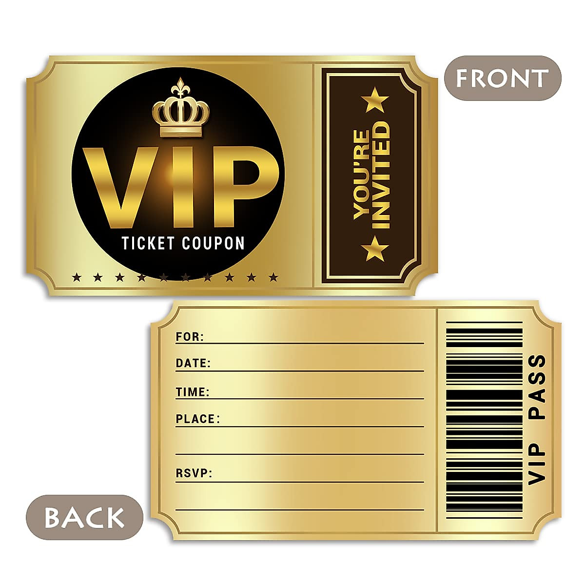 wuguimeii 20 Double-Sided Design Birthday Party Invitations with Envelopes，Movie VIP Party Invitations, Kids Birthday Invites, Theme Birthday Party Decorations