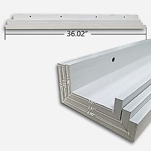 Goizxol, Floating Shelves Set of 3, Wall Mounted Wood Shelves for Decor Storage, White Floating Shelves for Living Room, Bedroom, Kitchen, Bathroom (White, 36inch)