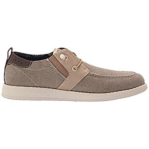 Nunn Bush Men's Brewski Moc Toe Slip-on Canvas Knit Loafer with Elastic Bungee, Stone, 11.5