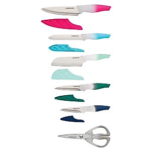 Farberware Soft Grip Knife Set with Blade Covers, 11-piece, Assorted