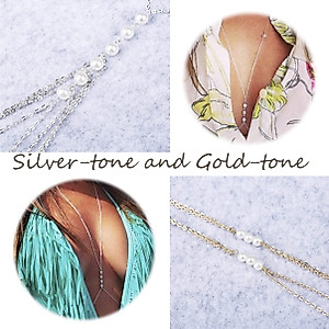 FIBO STEEL Body Chain Jewelry for Women Bikini Belly Chain Necklace