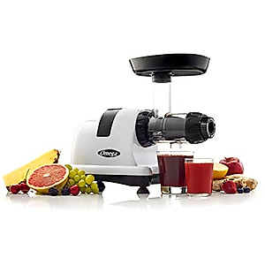 Omega J8006HDS Cold Press Machine Vegetable and Fruit Juice Extractor and Nutrition System, Triple-Stage Slow Masticating Juicer, 200 W, Silver
