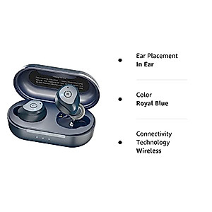 TOZO NC9 2022 Version Hybrid Active Noise Cancelling Wireless Earbuds,in Ear Headphones IPX6 Waterproof Bluetooth 5.3 Stereo Earphones, Immersive Sound Premium Deep Bass Headset Royal Blue (Renewed)