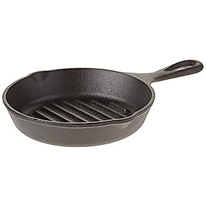 Lodge Cast Iron Grill Pan, 6.5 Inch