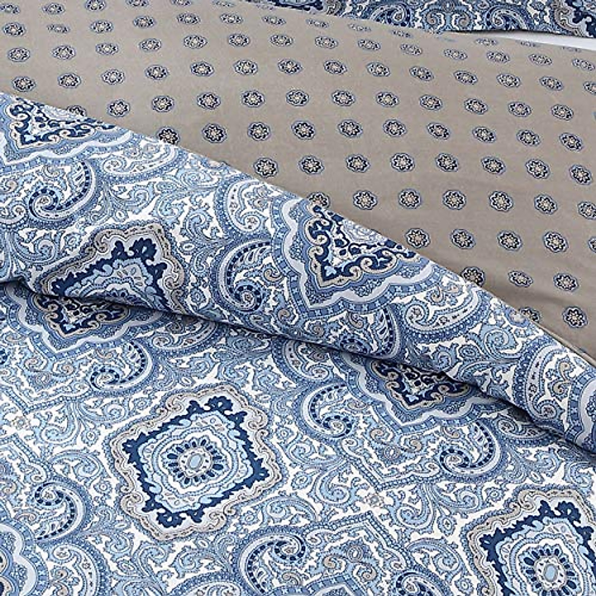 City Scene Milan Blue Comforter Set, King