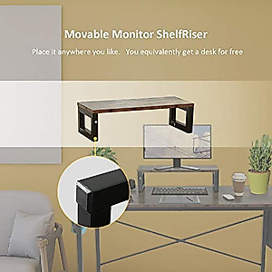 Computer Desk 39 inch Study Writing Table for Home Office-Modern Simple Work Desk with Small Removable Table,Storage Bag and 3 Hooks