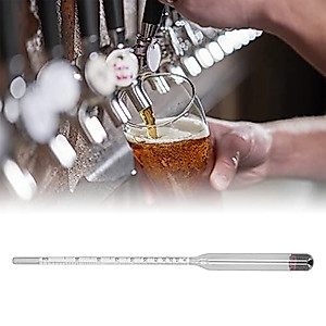 Beer Meter, Easy Reading Glass Hydrometer Tool Durable Wide Application for Office