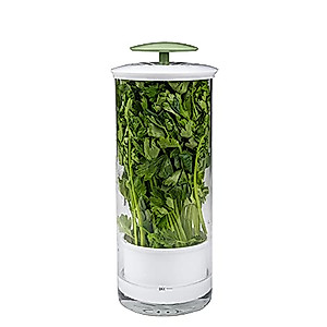 Goodful Herb Keeper Preserver, Designed for Optimum Breathable Airflow for Maximum Freshness, Water Line Ensures the Use of the Right Amount of Water, Stores in your Refrigerator