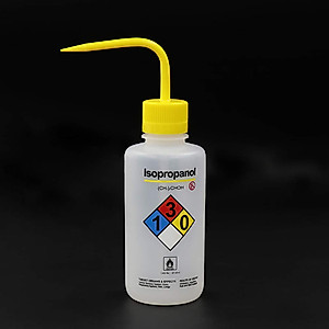 Labvida 2pcs of Safety Wash Bottles, Vol.500ml 17oz, Isopropanol Wash Bottle, LDPE Material, LVM003