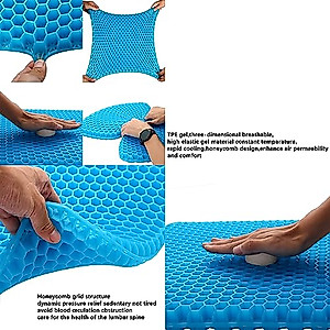 EVEME Large Gel Enhanced Seat Cushion with Non-Slip Cover,seat Cushion for Desk Chair, Cooling seat Cushion,Wheelchair Seat Cushions,for Office Chair Car Seat Cushion Student seat.Soft & Breathable